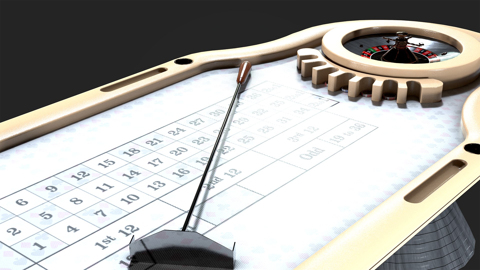 3D Roulette Table model - TurboSquid 1810507