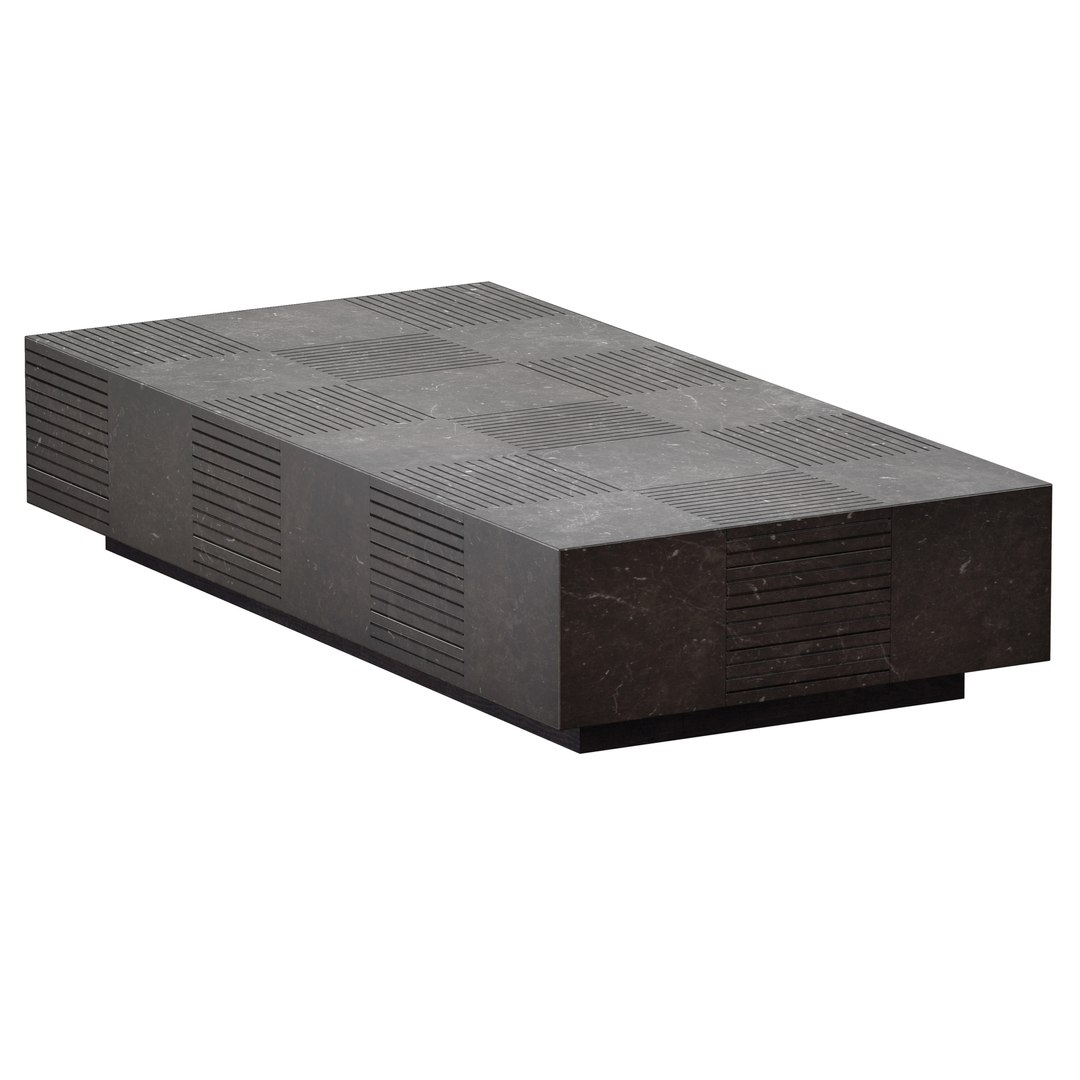3D Model Stone Coffee Table Rectangular - TurboSquid 1654746