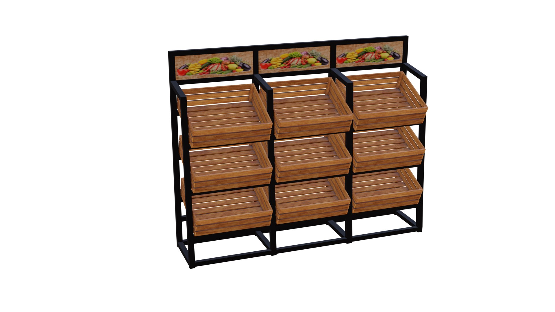 3D Fruit Shelf - Fruit Boxes - TurboSquid 1921715