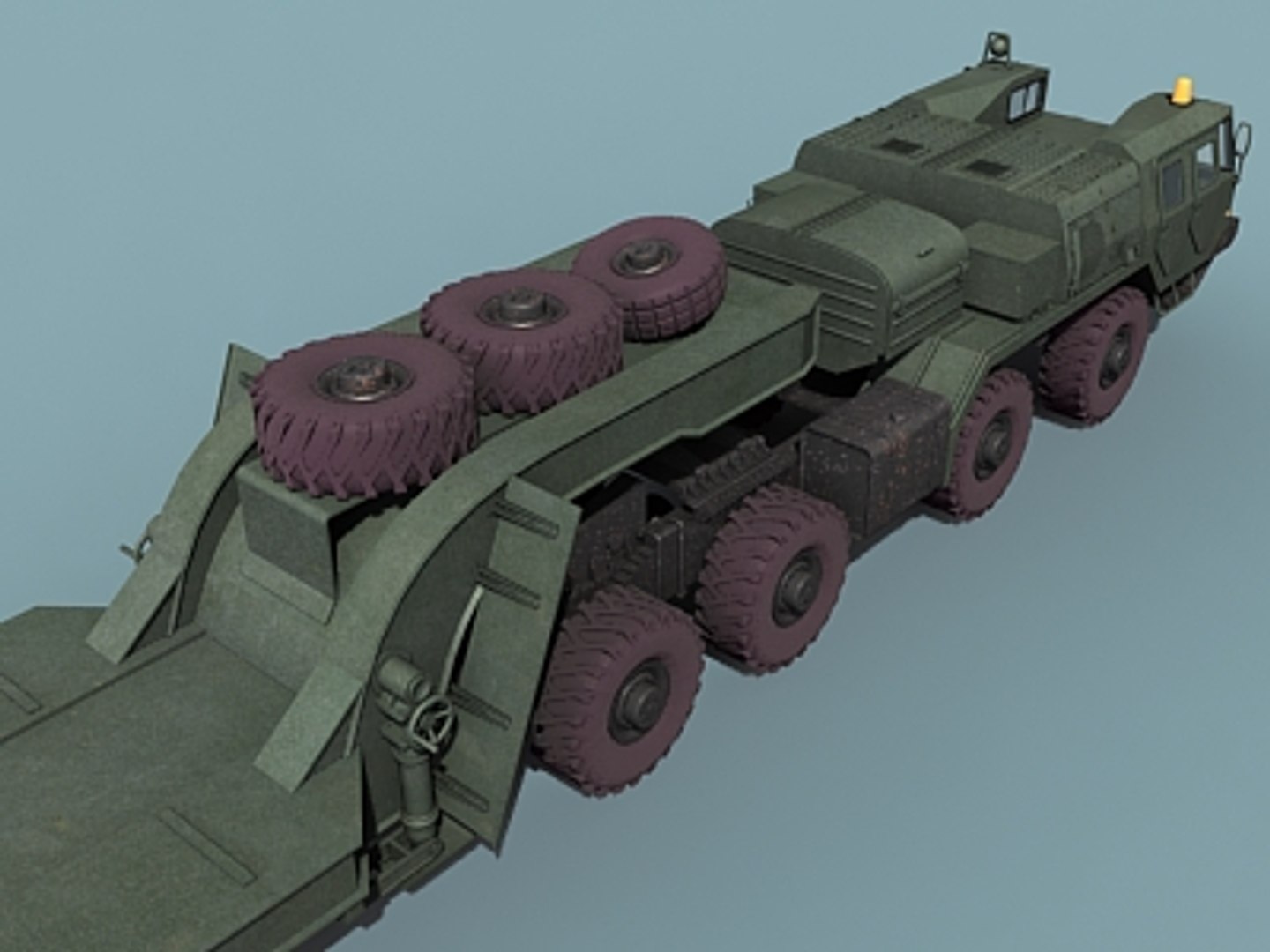 3d Maz-7410 Transporter Uragan Model