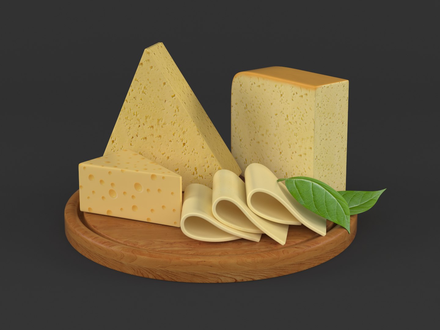 Cheese Set 3D Model - TurboSquid 1555440