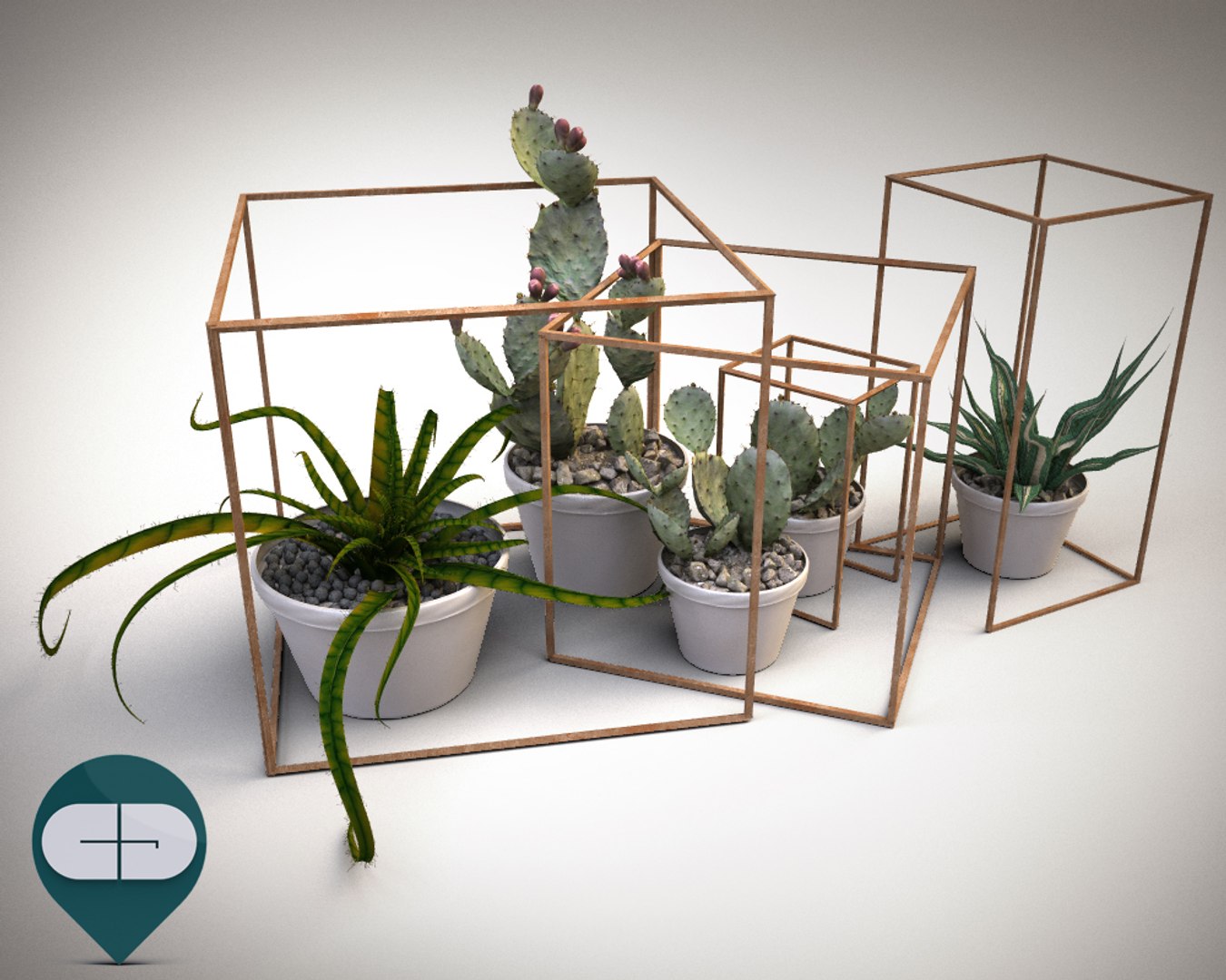 3d Object Interior Set Model