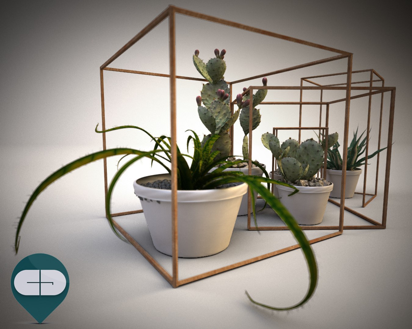 3d Object Interior Set Model