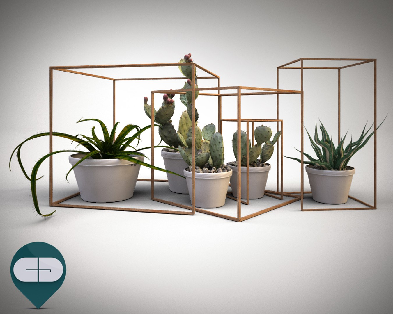 3d Object Interior Set Model