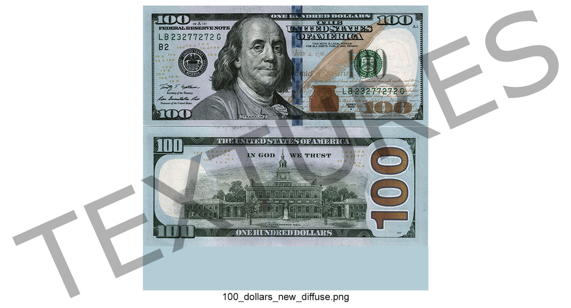 New 100 Dollar Bill 3D Model - TurboSquid 1230788