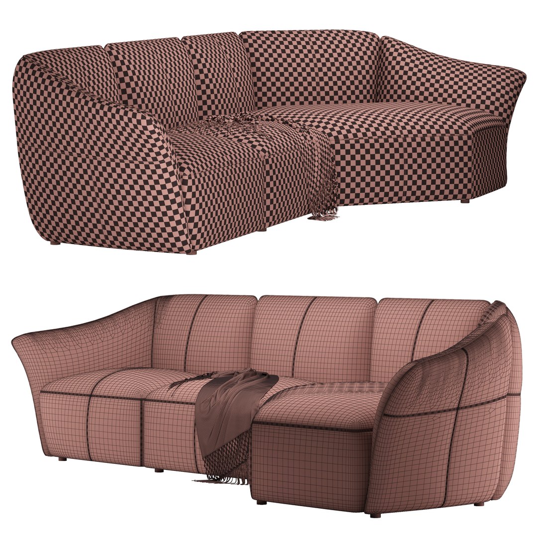 3D Sofa Natuzzi Italia TIMELESS 2 Model - TurboSquid 1813029