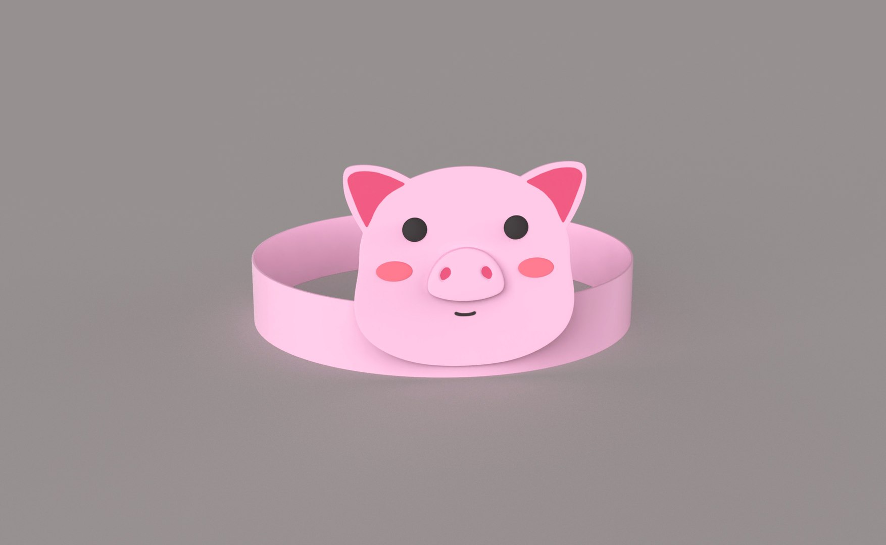 Paper Pig Headband Model - TurboSquid 2265646