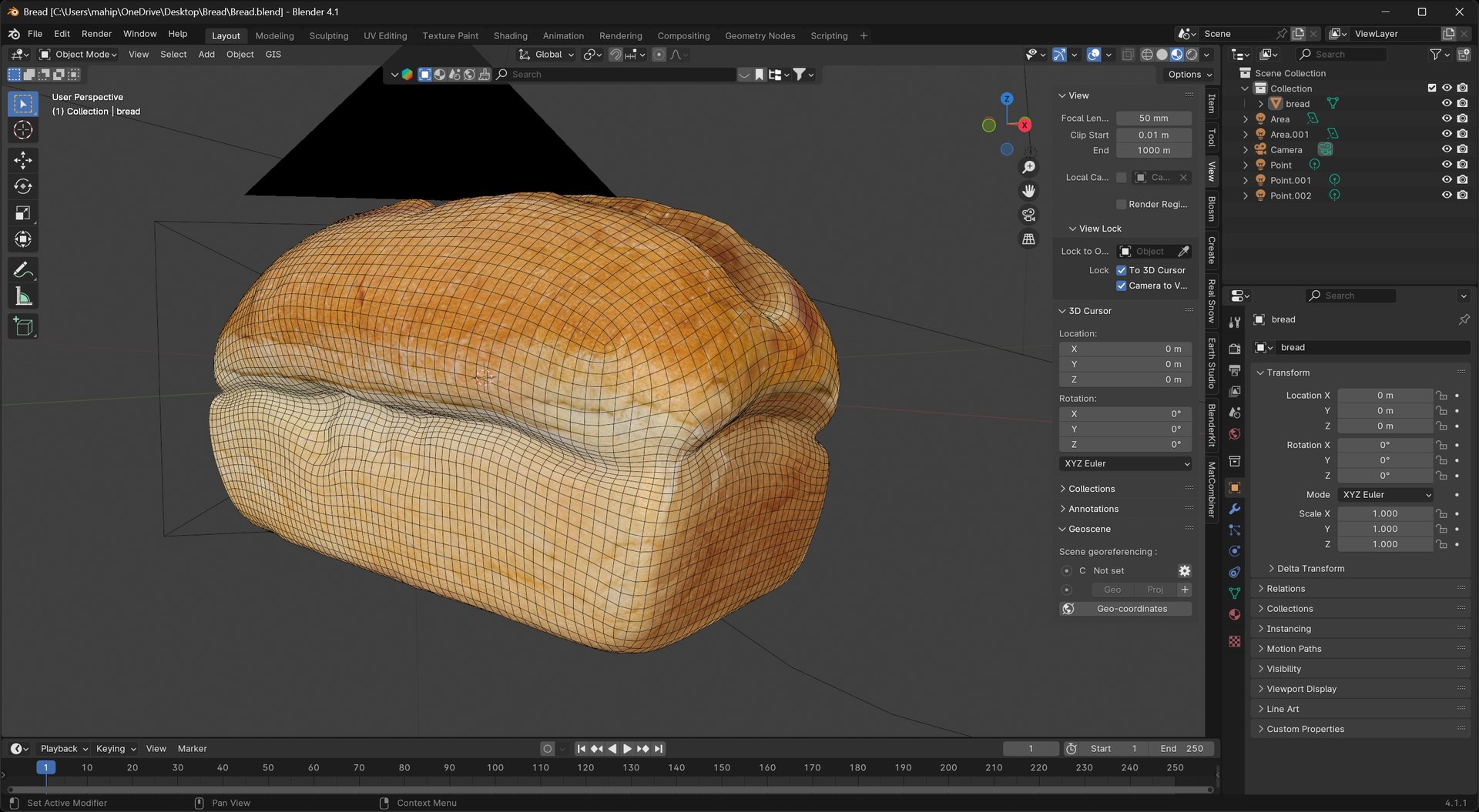 Bread 1 3D Model - TurboSquid 2369491