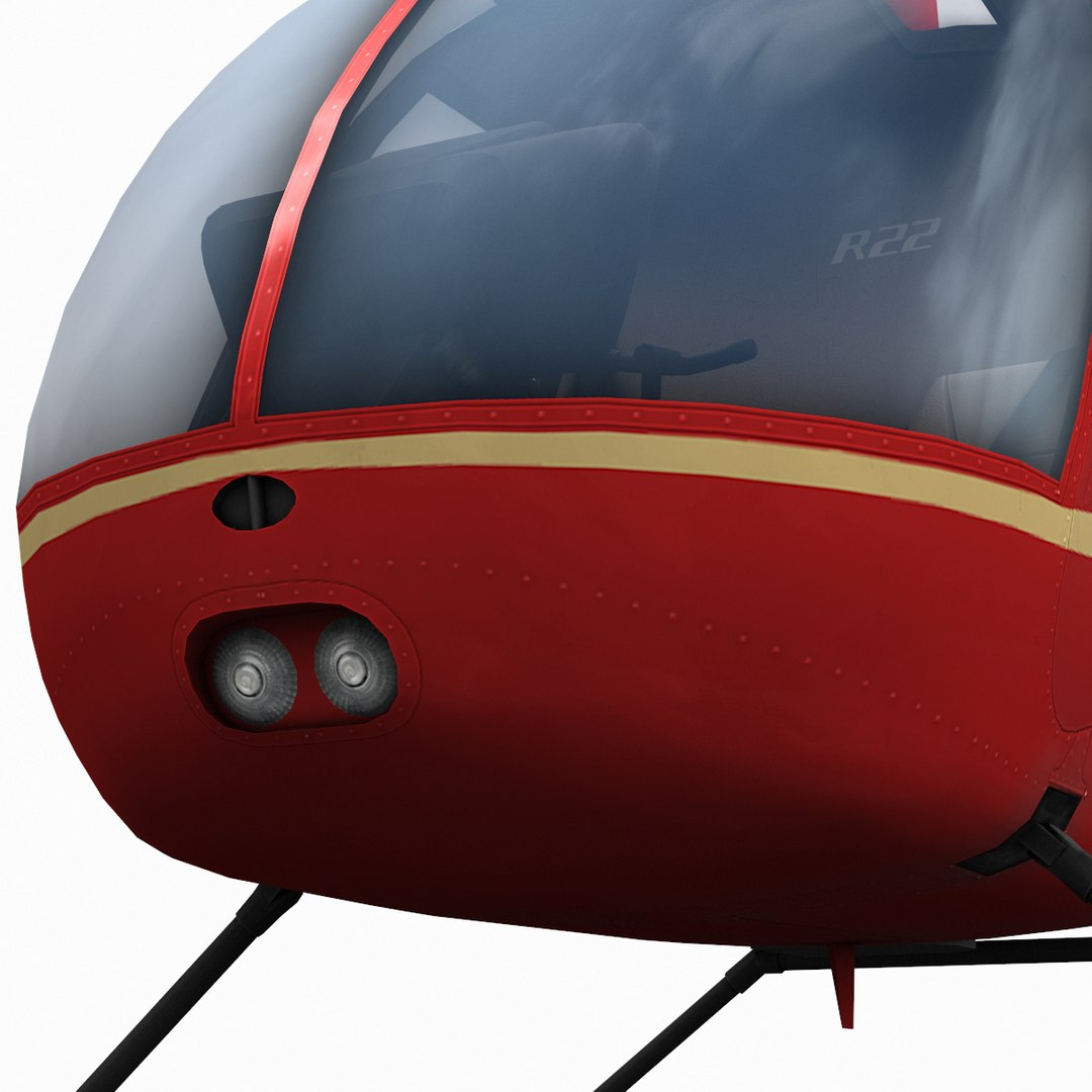 3dsmax Low-poly Robinson R22