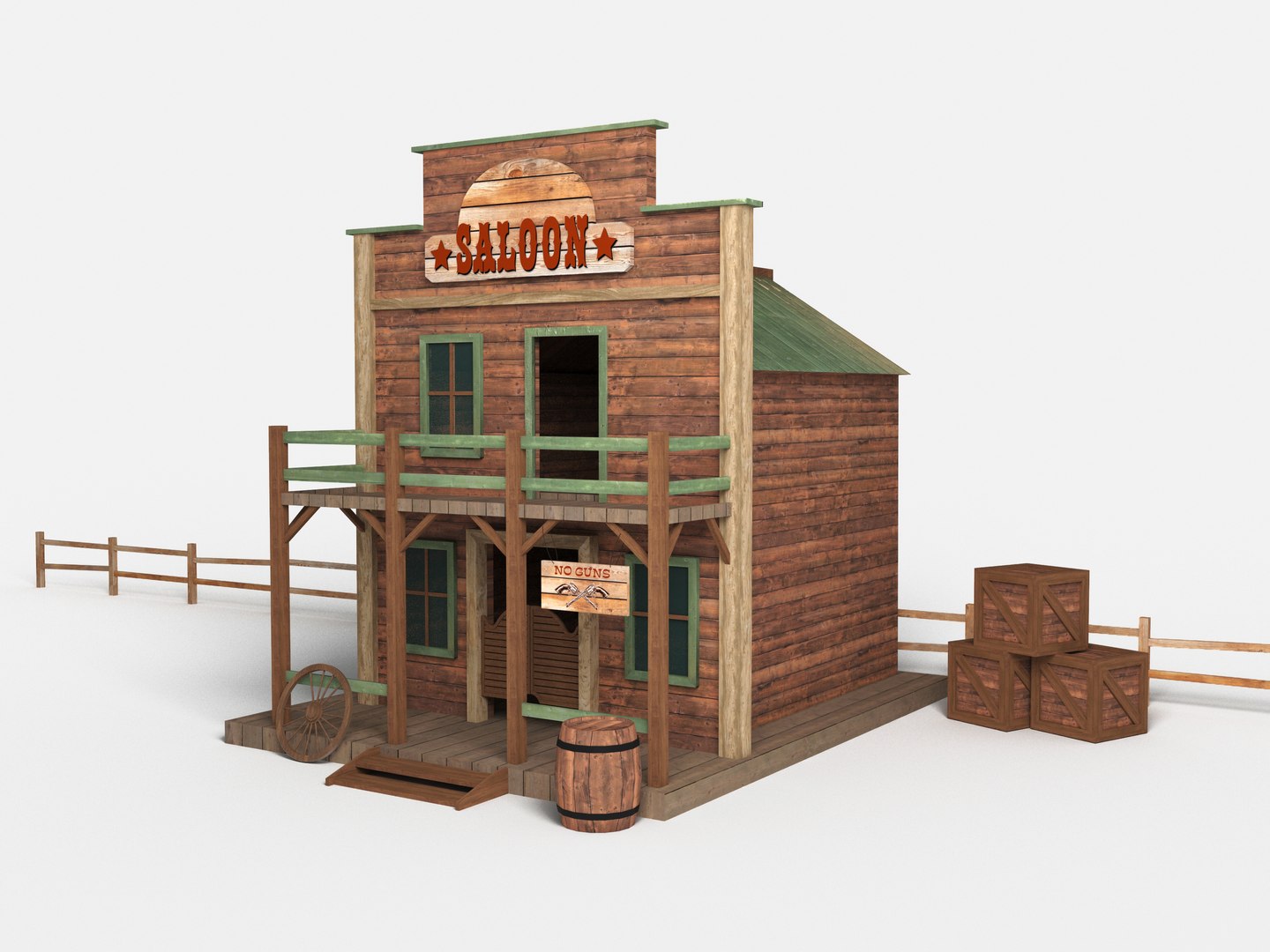 Western Building Model - TurboSquid 1473318