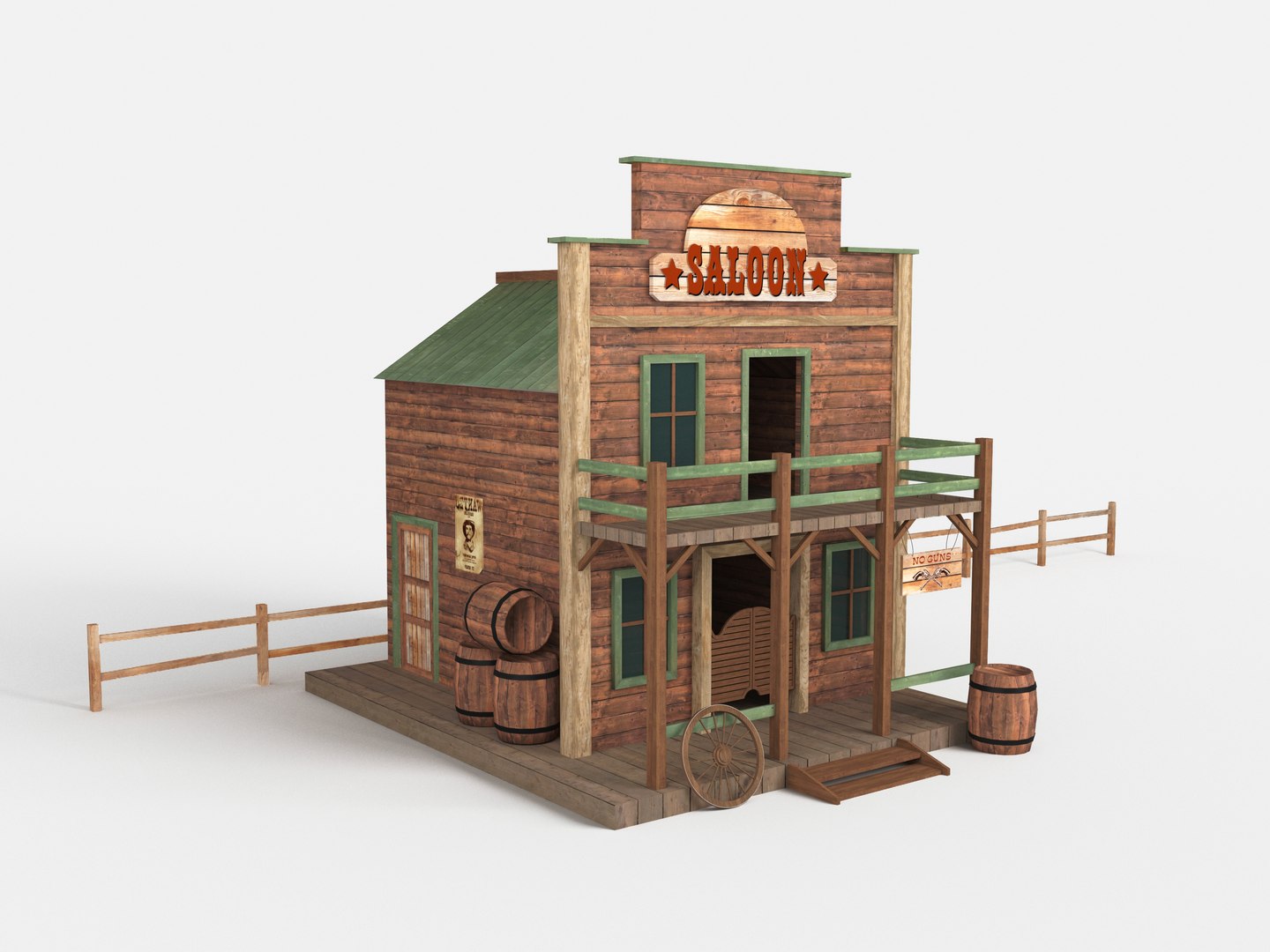 Western Building Model - TurboSquid 1473318