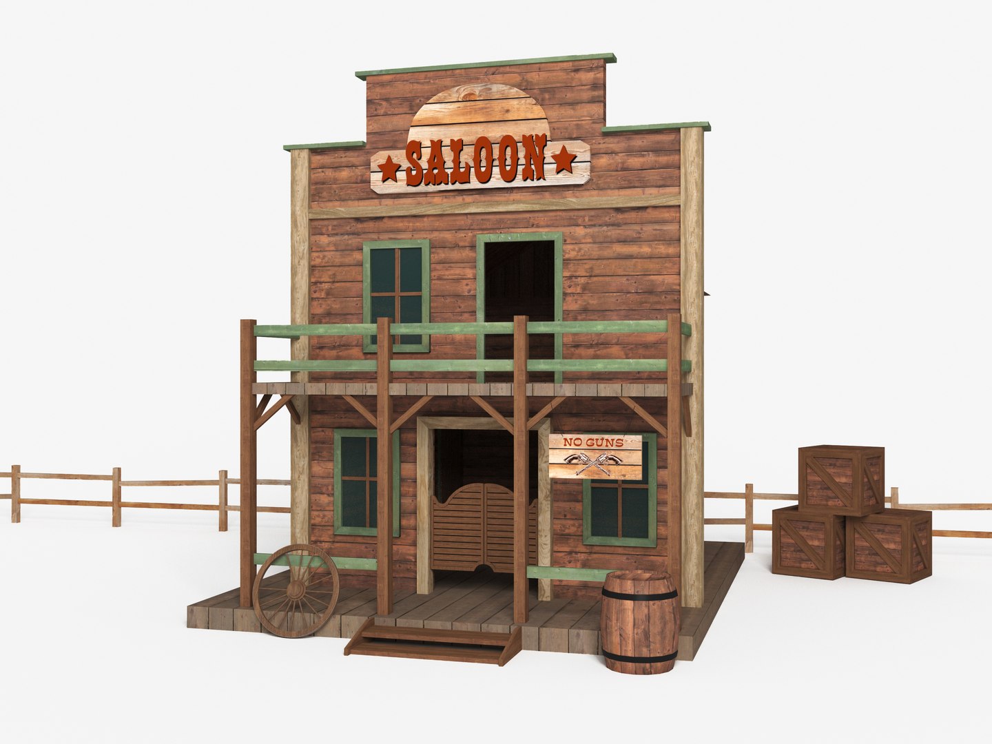 Western Building Model - TurboSquid 1473318