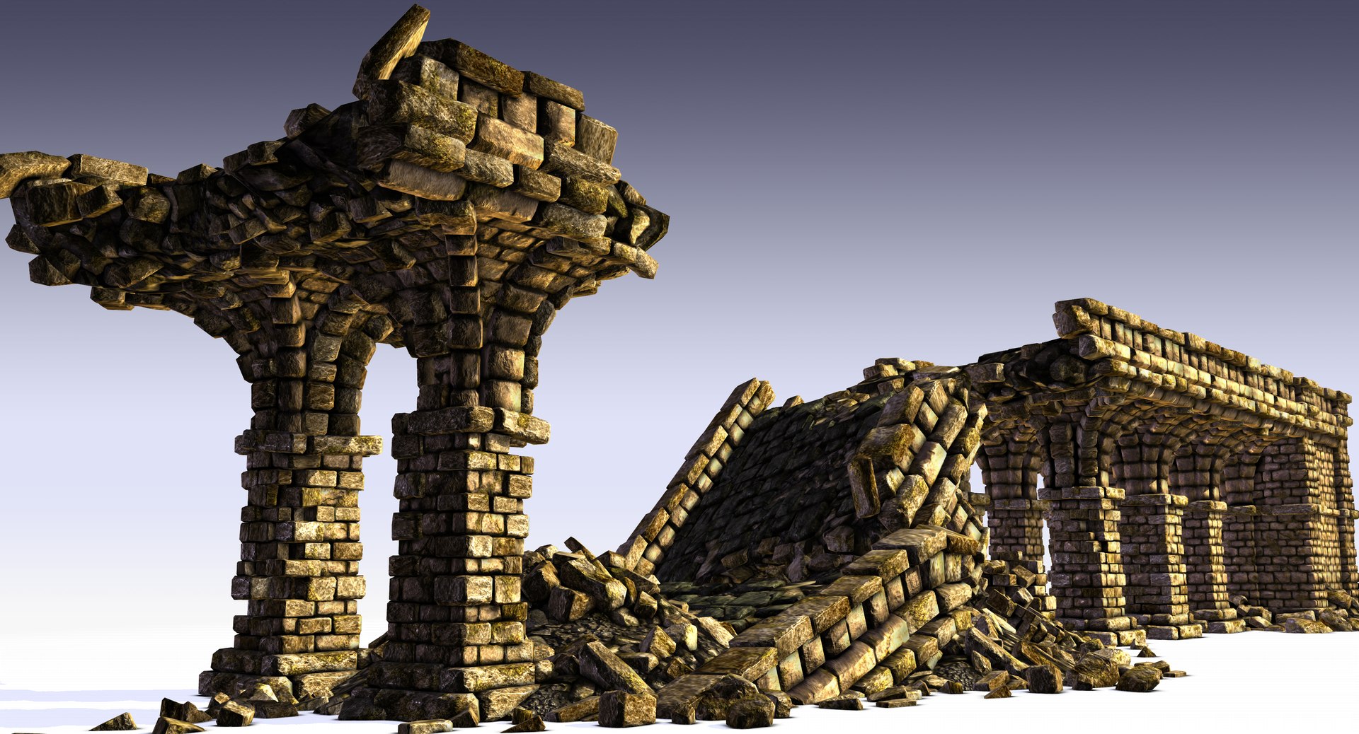 Roman Bridge 3d Model