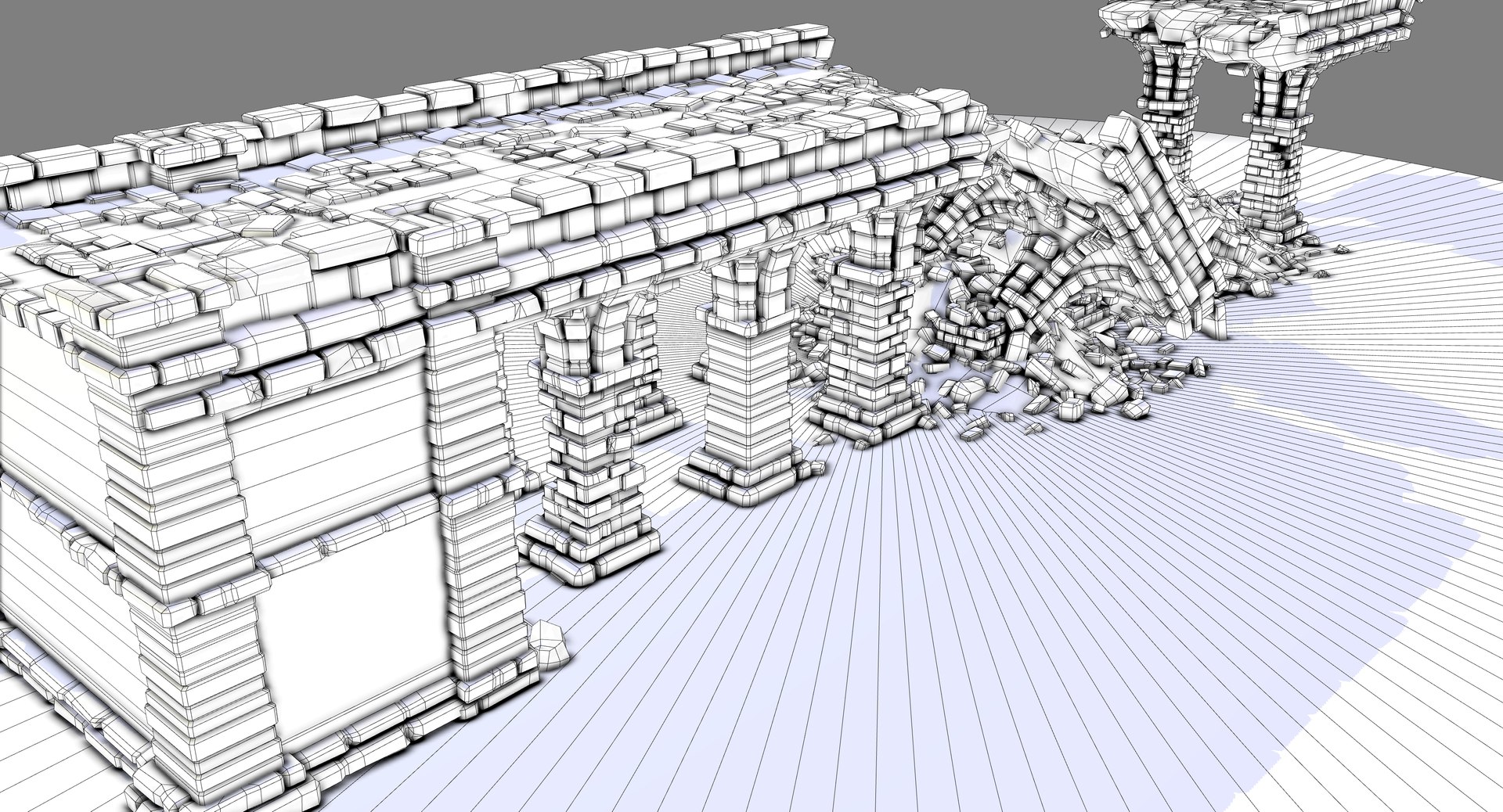 Roman Bridge 3d Model