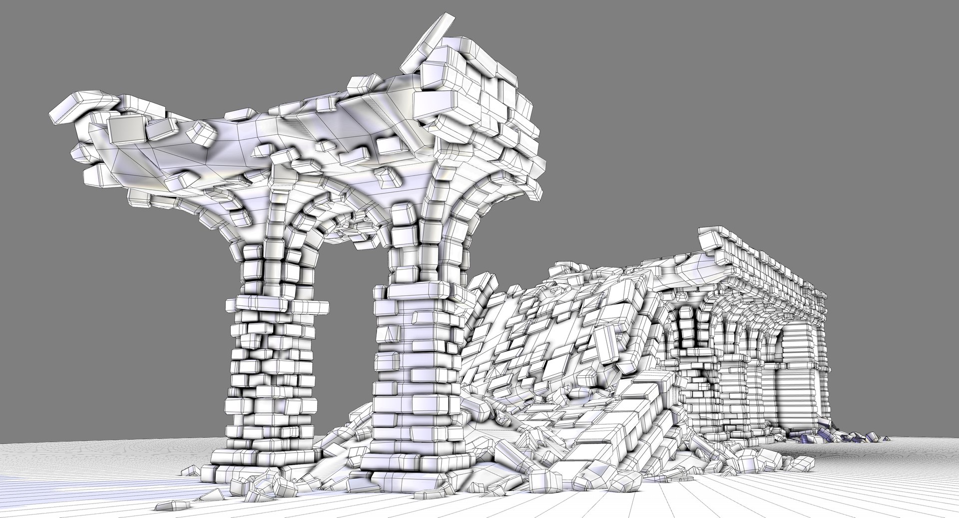 Roman Bridge 3d Model