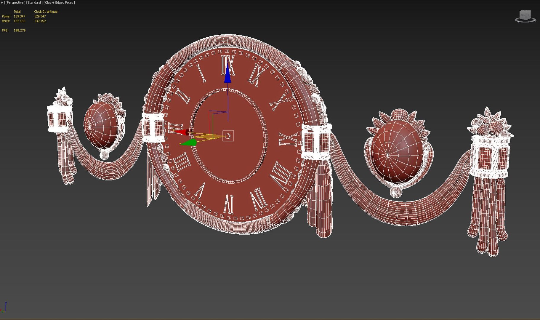 3D Clock 01 Antique Model - TurboSquid 1648682