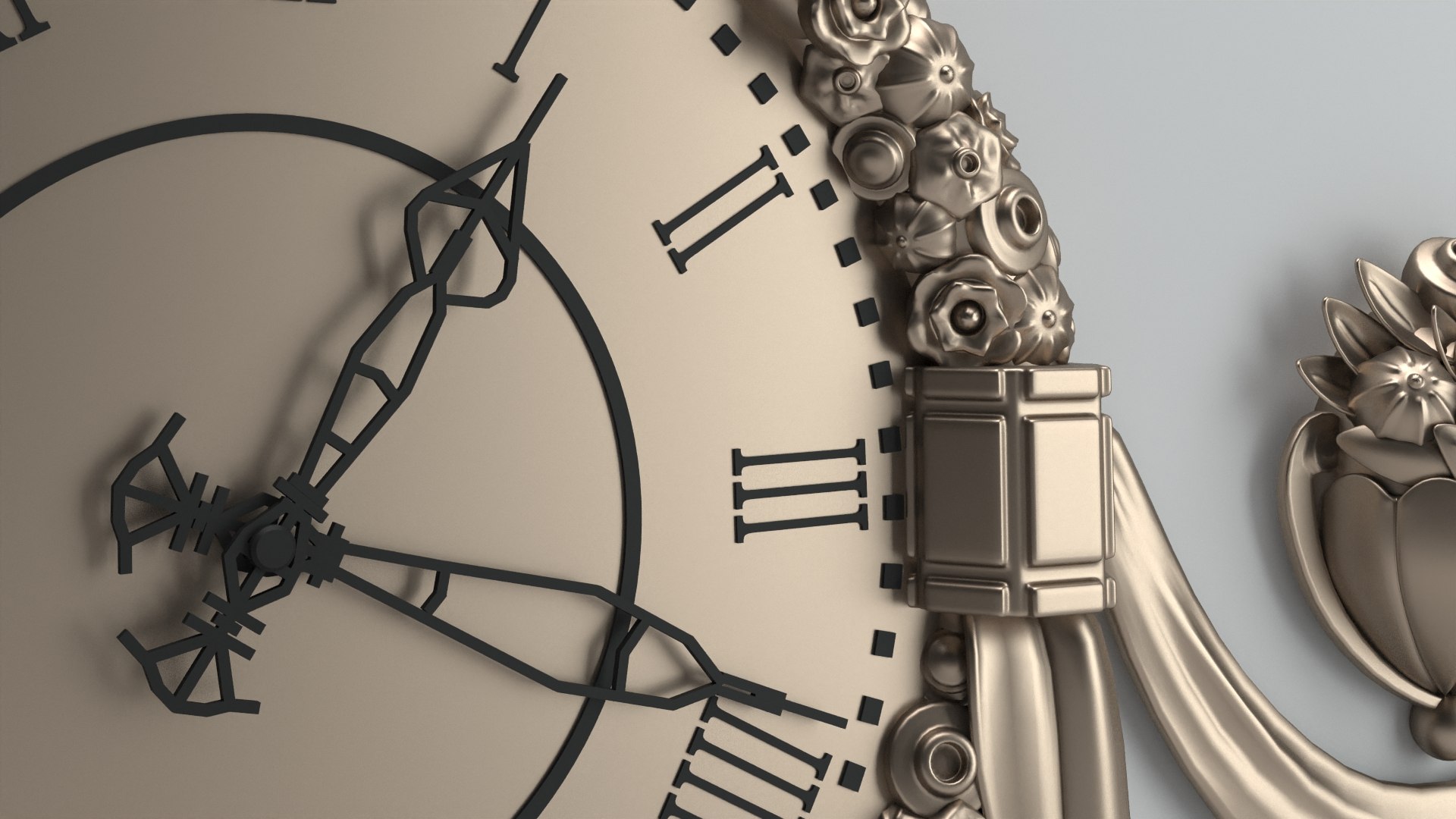 3D Clock 01 Antique Model - TurboSquid 1648682