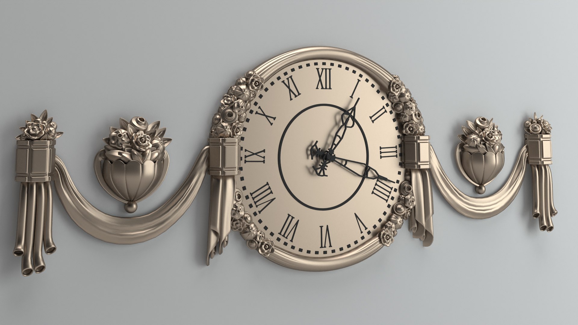 3D Clock 01 Antique Model - TurboSquid 1648682