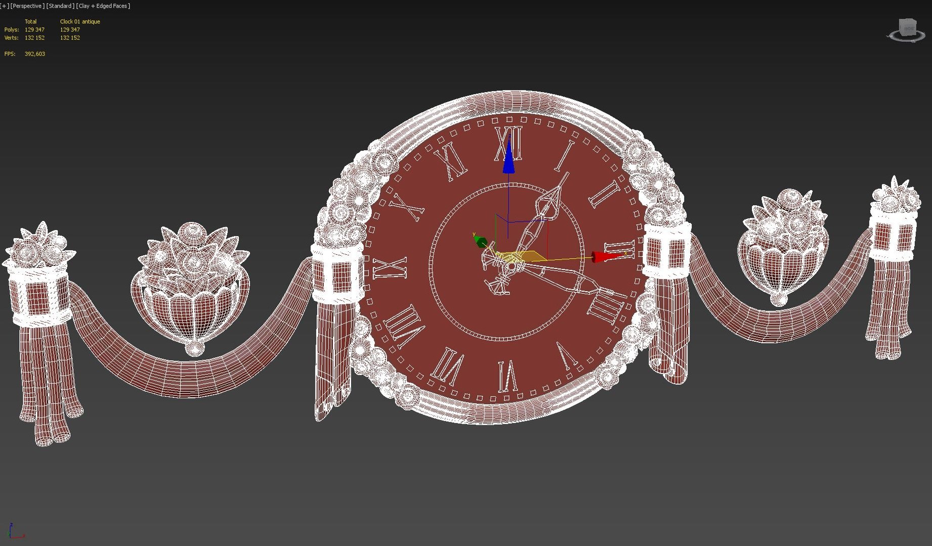 3D Clock 01 Antique Model - TurboSquid 1648682