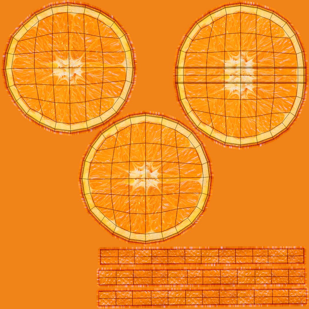 3D realistic orange slice model - TurboSquid 1490741