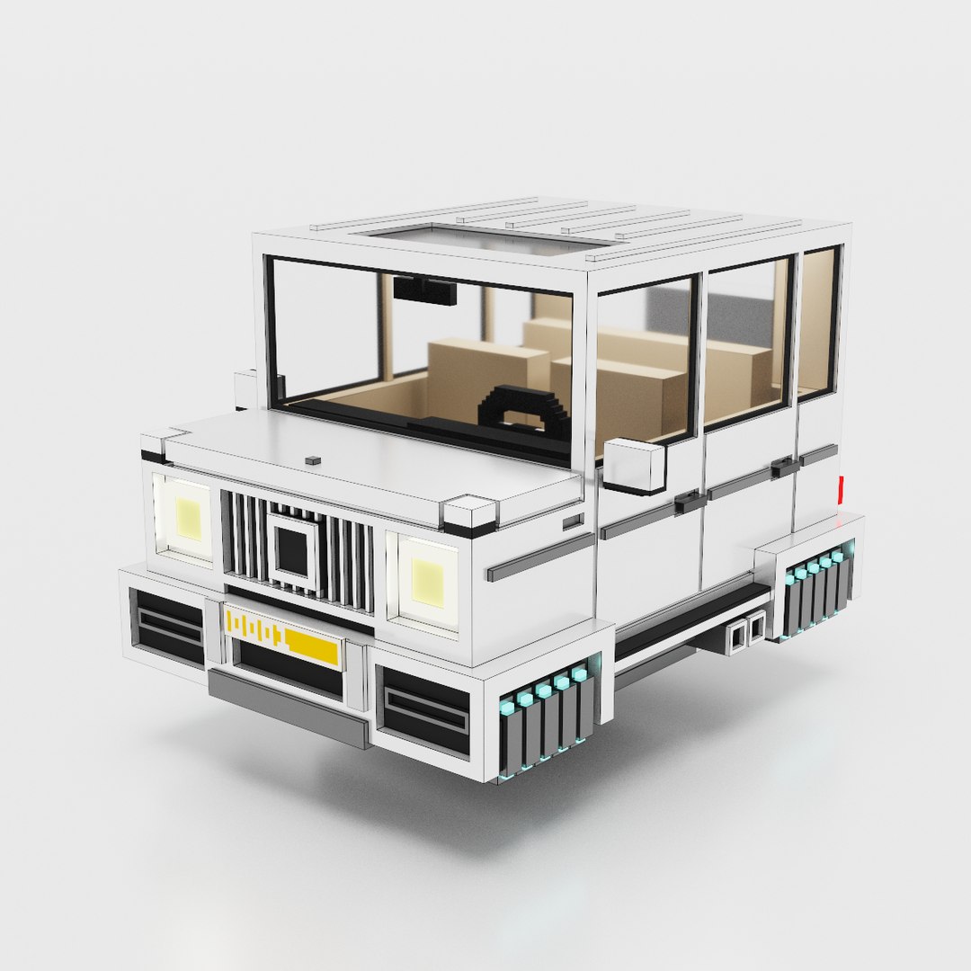 Voxel 3D Model 0001 Cute Flying Car Model - TurboSquid 1989015