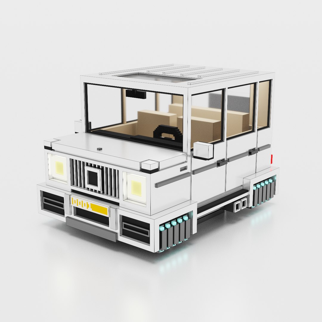 modèle 3D de Voxel 3D Model 0001 Cute Flying Car Low Poly - TurboSquid ...