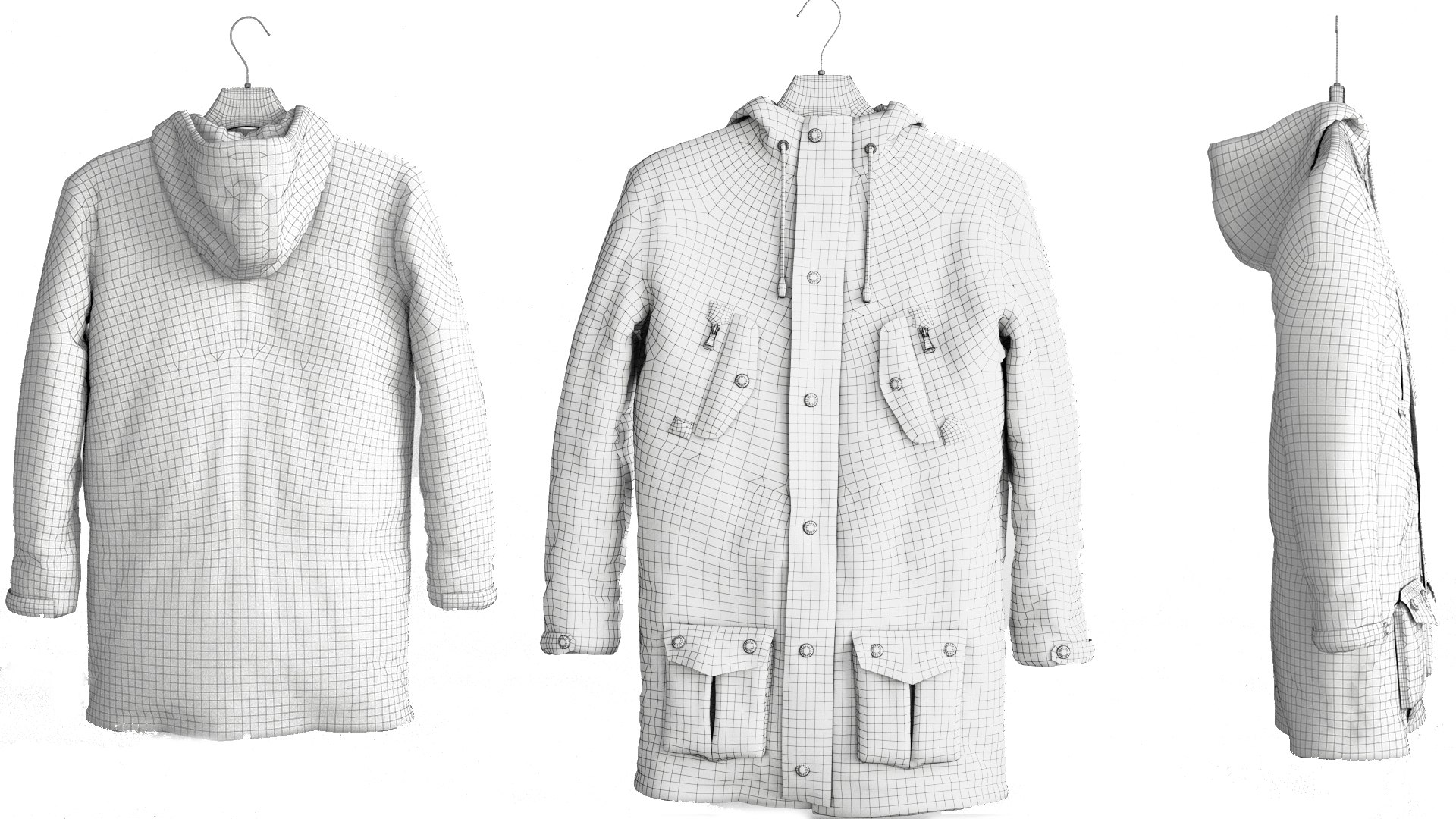 3D Jacket Coat Clothing Model - TurboSquid 1695151