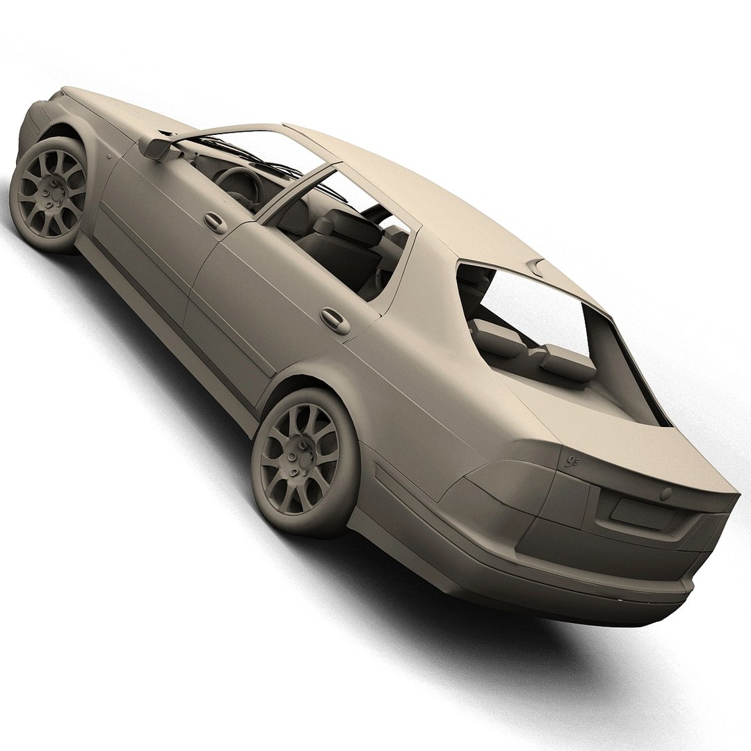 3d saab 9-5 sedan 2005 model