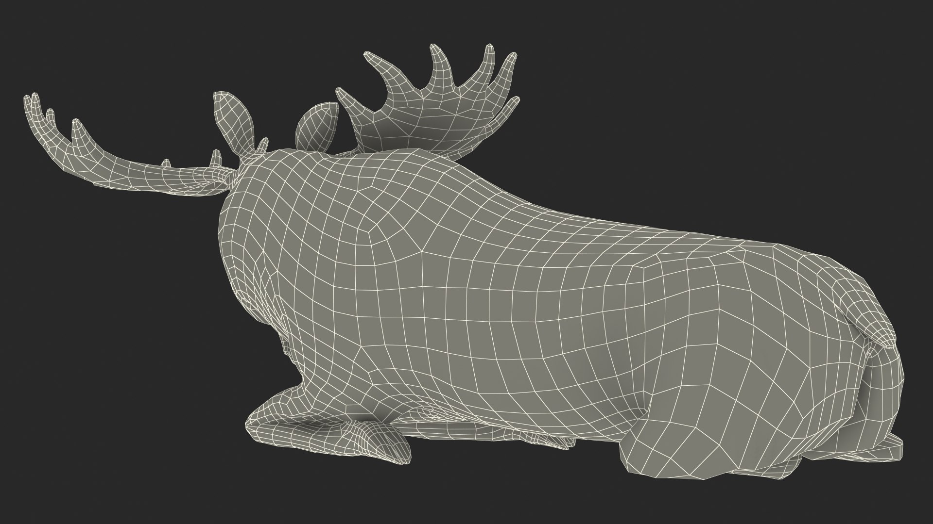 Elk Lying Pose Fur Model - TurboSquid 2088605