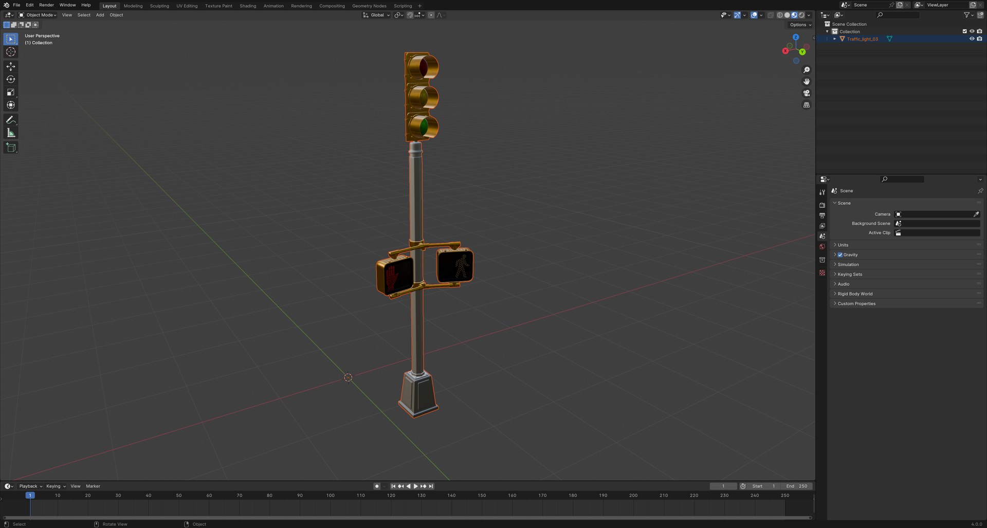 3D Model Traffic Light 05 - TurboSquid 2275204