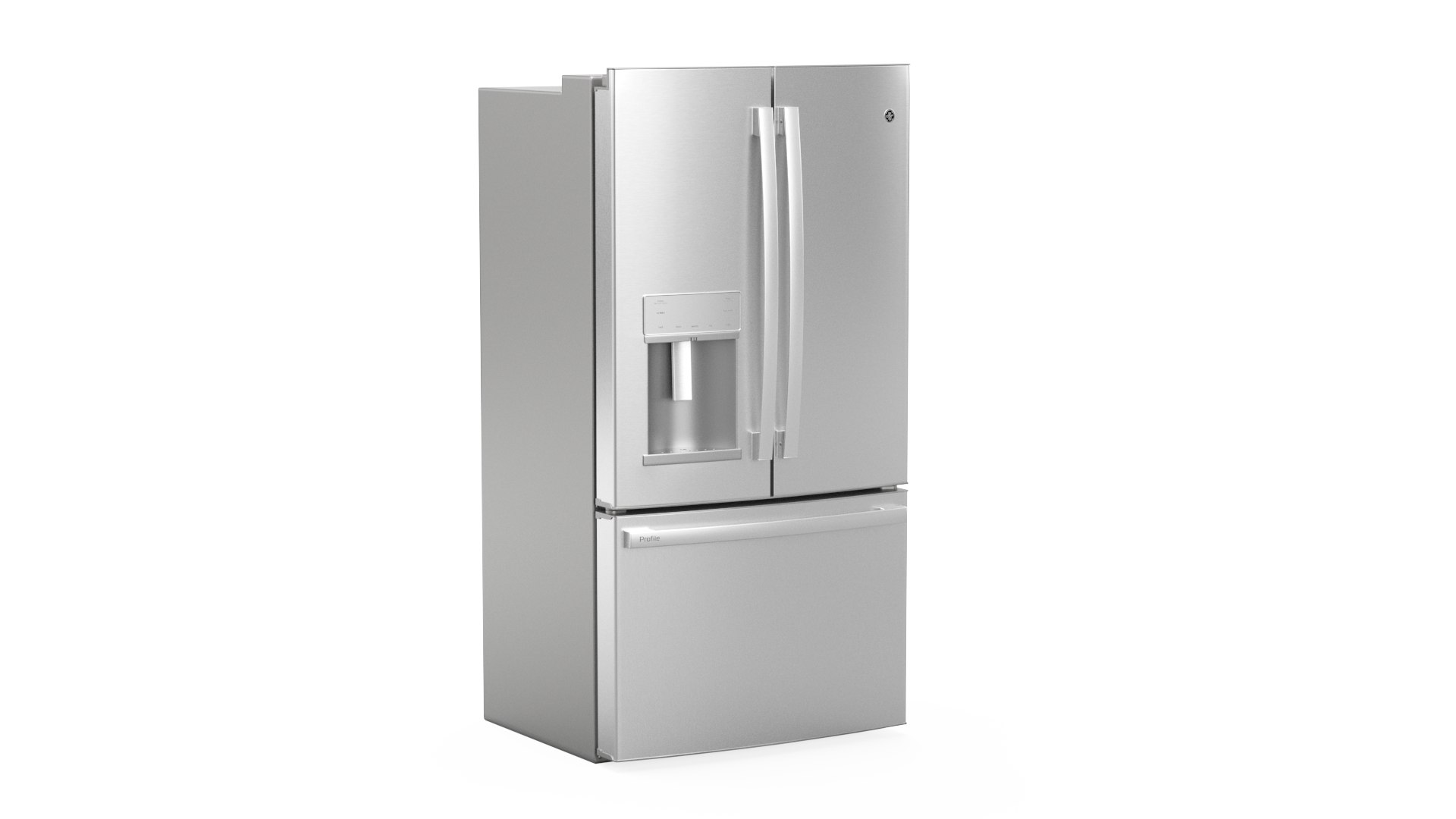3D GE Profile French-Door Refrigerator PYE22KYNFS - TurboSquid 2087845