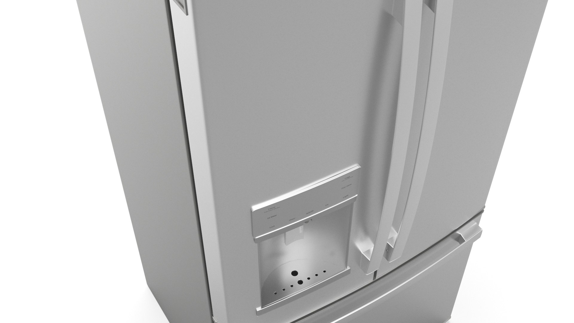 3D GE Profile French-Door Refrigerator PYE22KYNFS - TurboSquid 2087845