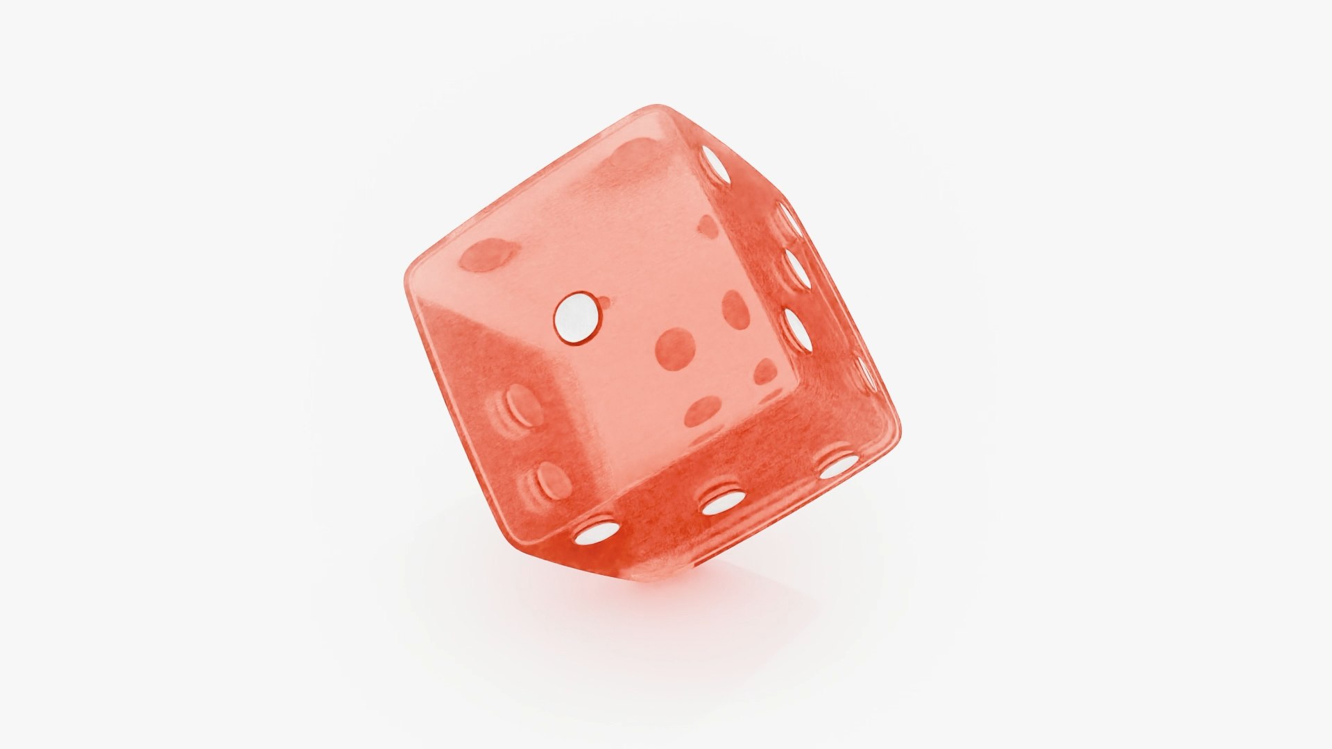 Dice - Pair Of Standard 6 Sided Dice - Translucent Plastic 3D Model ...