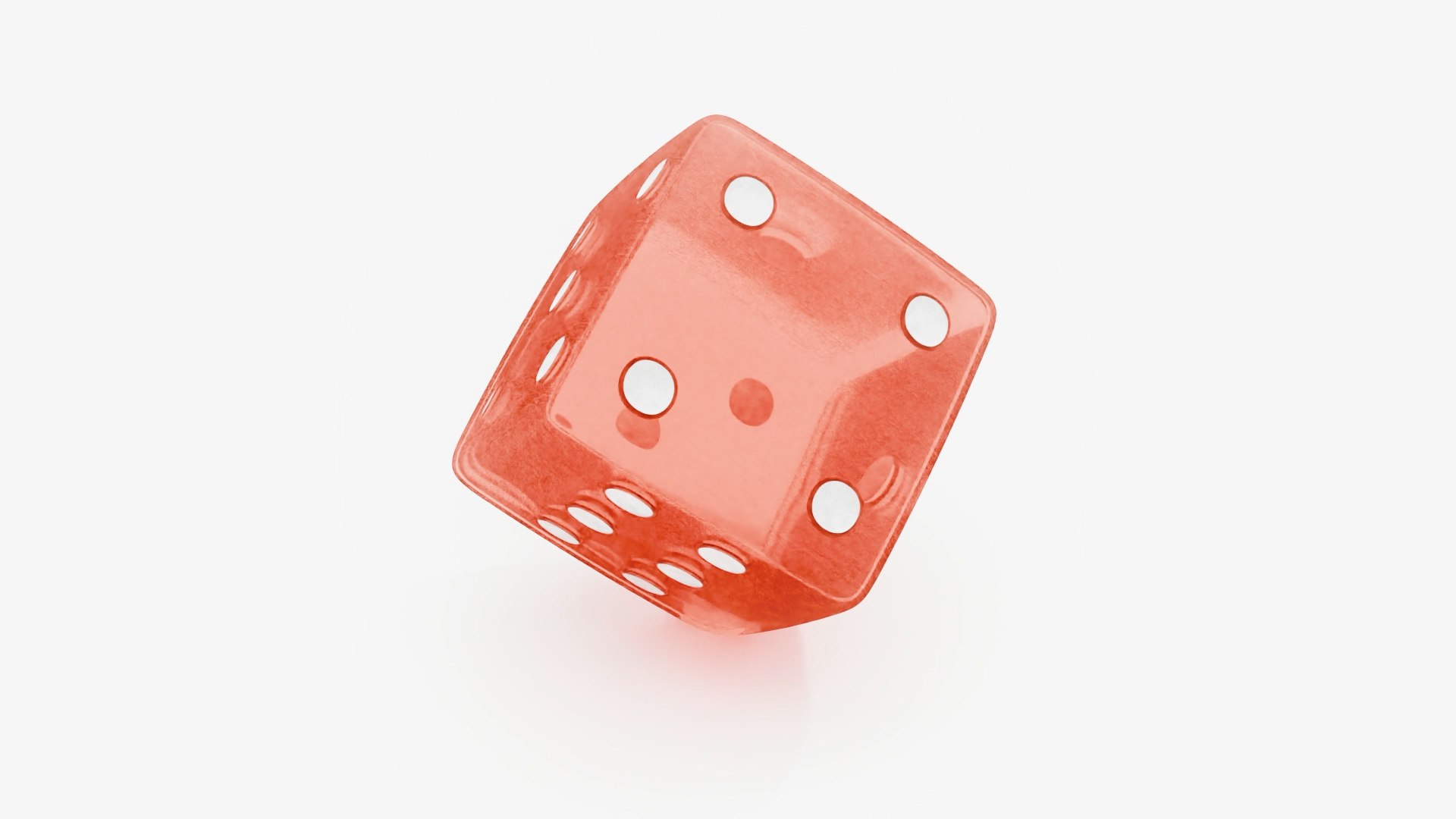 Dice - Pair Of Standard 6 Sided Dice - Translucent Plastic 3D Model ...