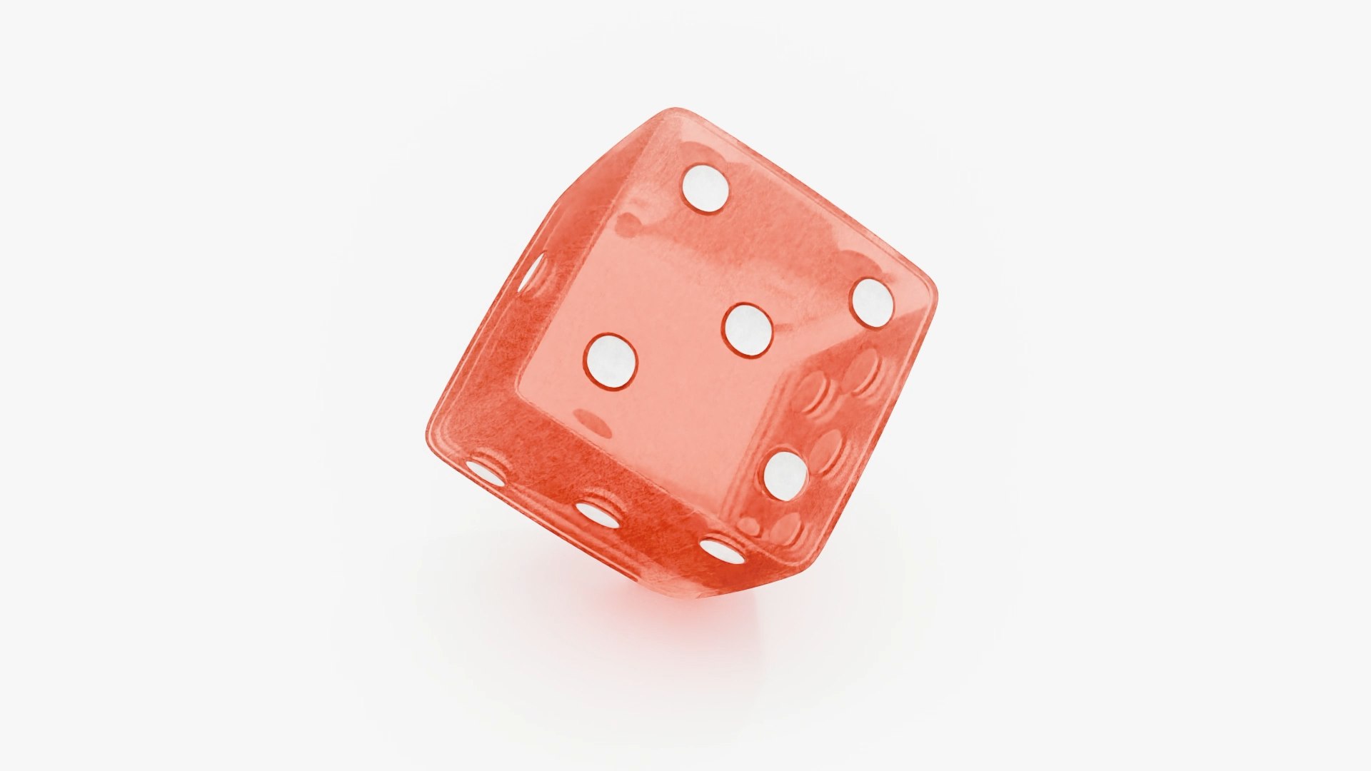 Dice - Pair Of Standard 6 Sided Dice - Translucent Plastic 3D Model ...