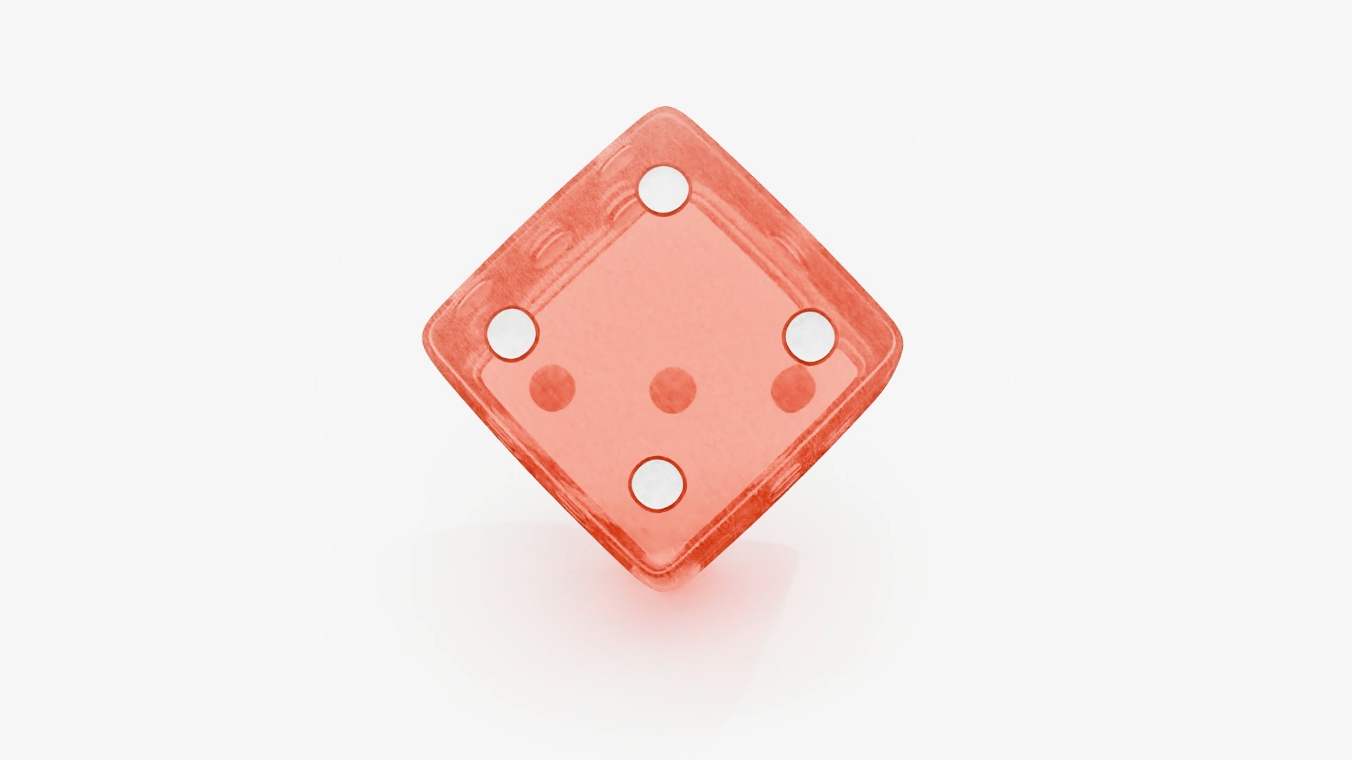 Dice - Pair Of Standard 6 Sided Dice - Translucent Plastic 3D Model ...
