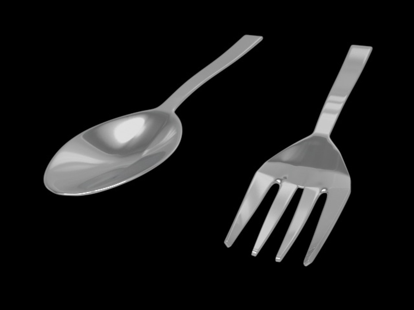Fork spoon 3D model - TurboSquid 1361351
