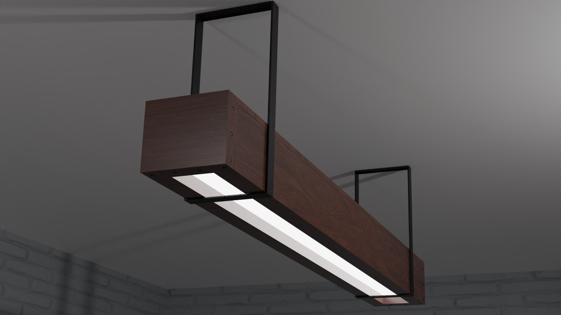 3D Rustic Rectangular Wooden Lamp - TurboSquid 1952534