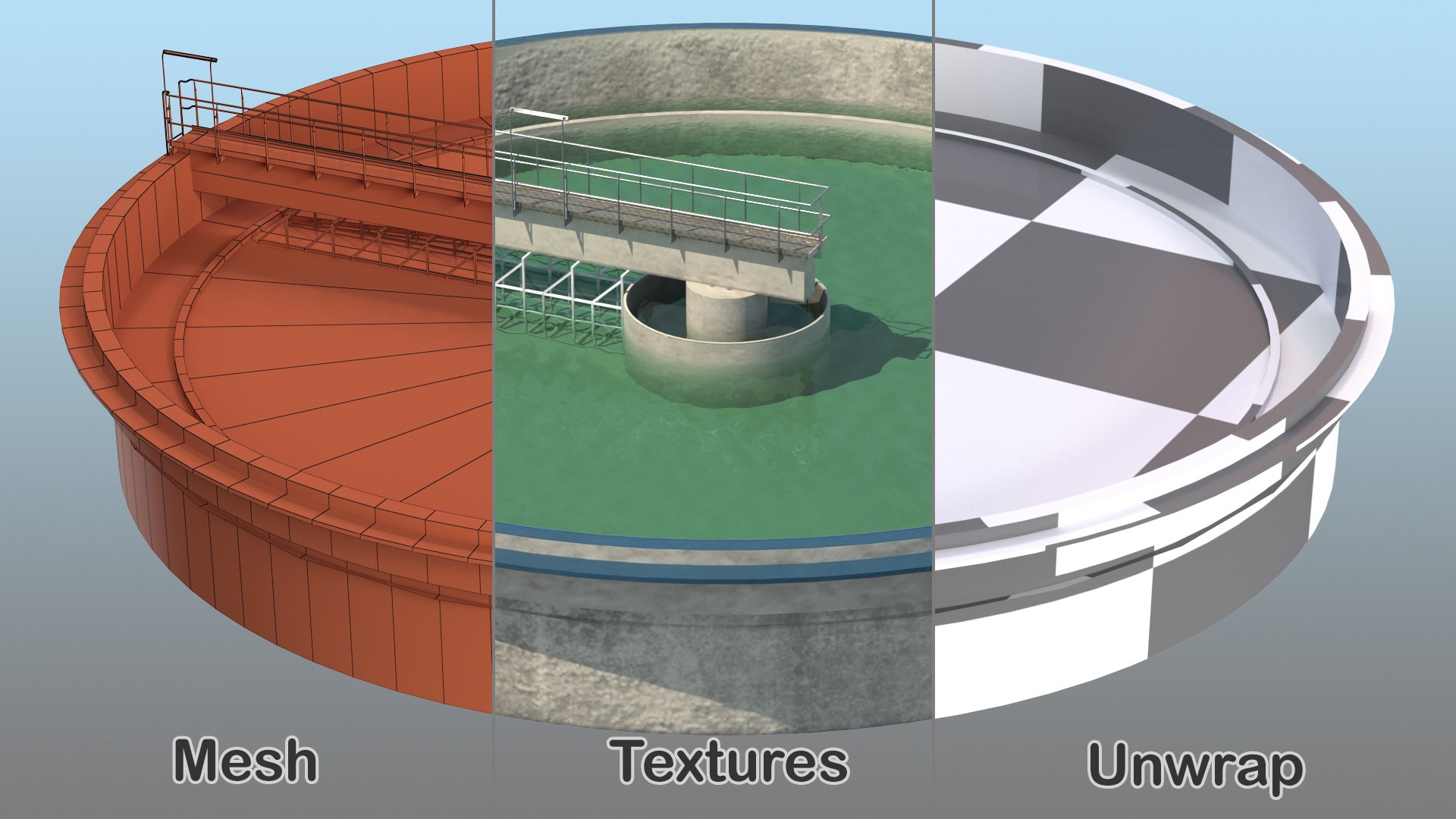 3D Wastewater Clarifier Water - TurboSquid 1549791