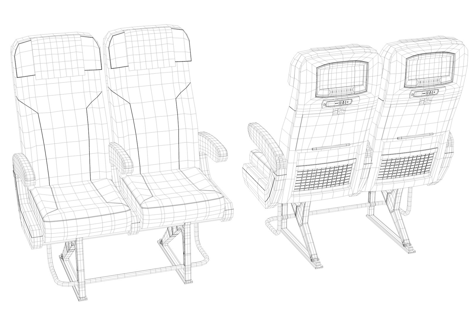 3D Airplane Chair V2 - TurboSquid 1313030