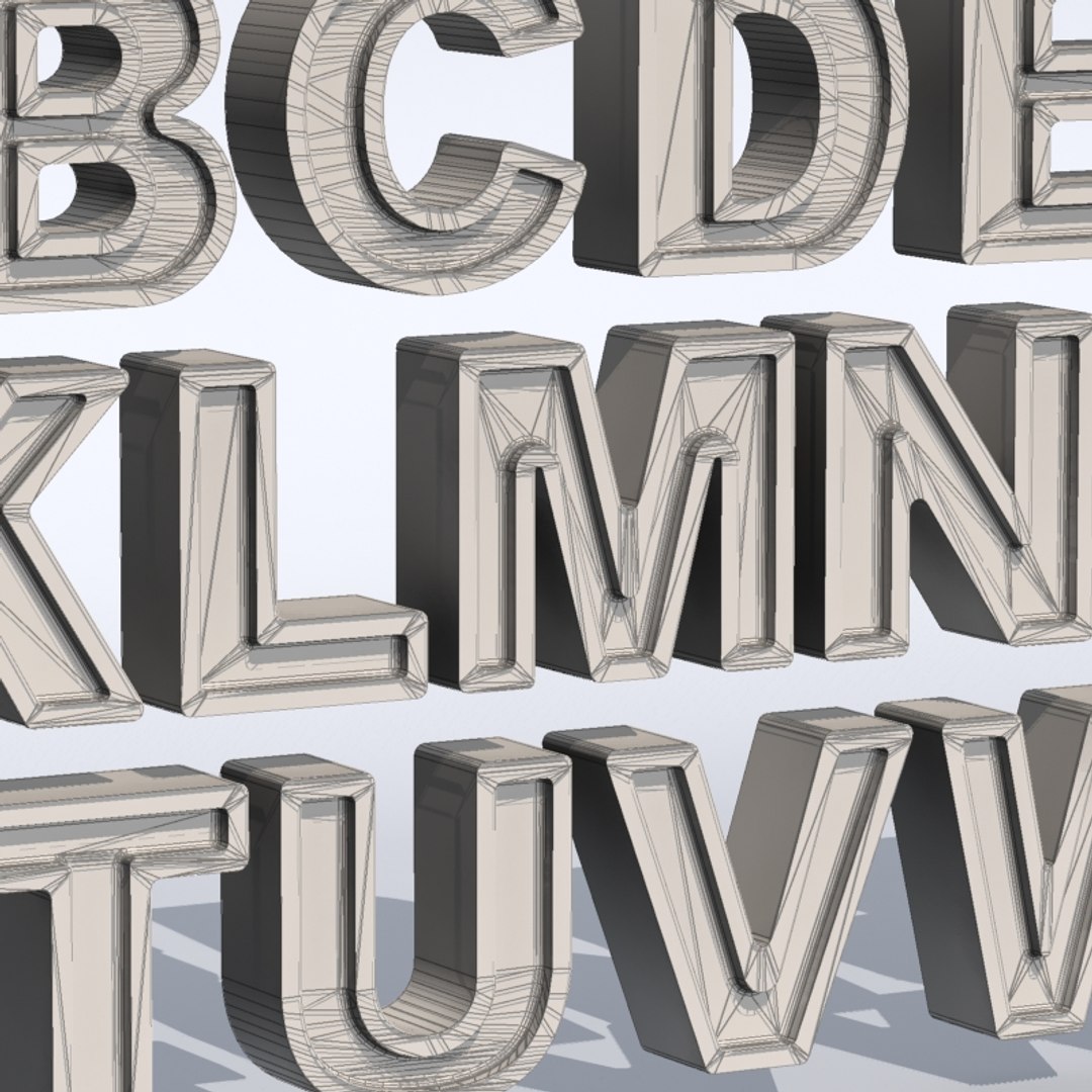 3d Abc Text Model