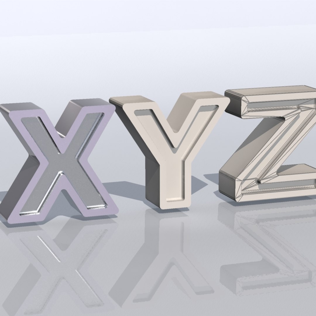 3d Abc Text Model