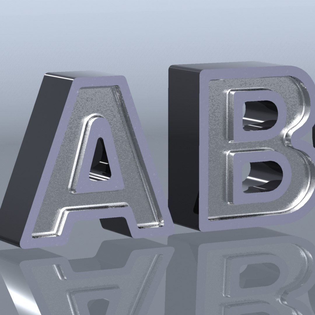 3d Abc Text Model