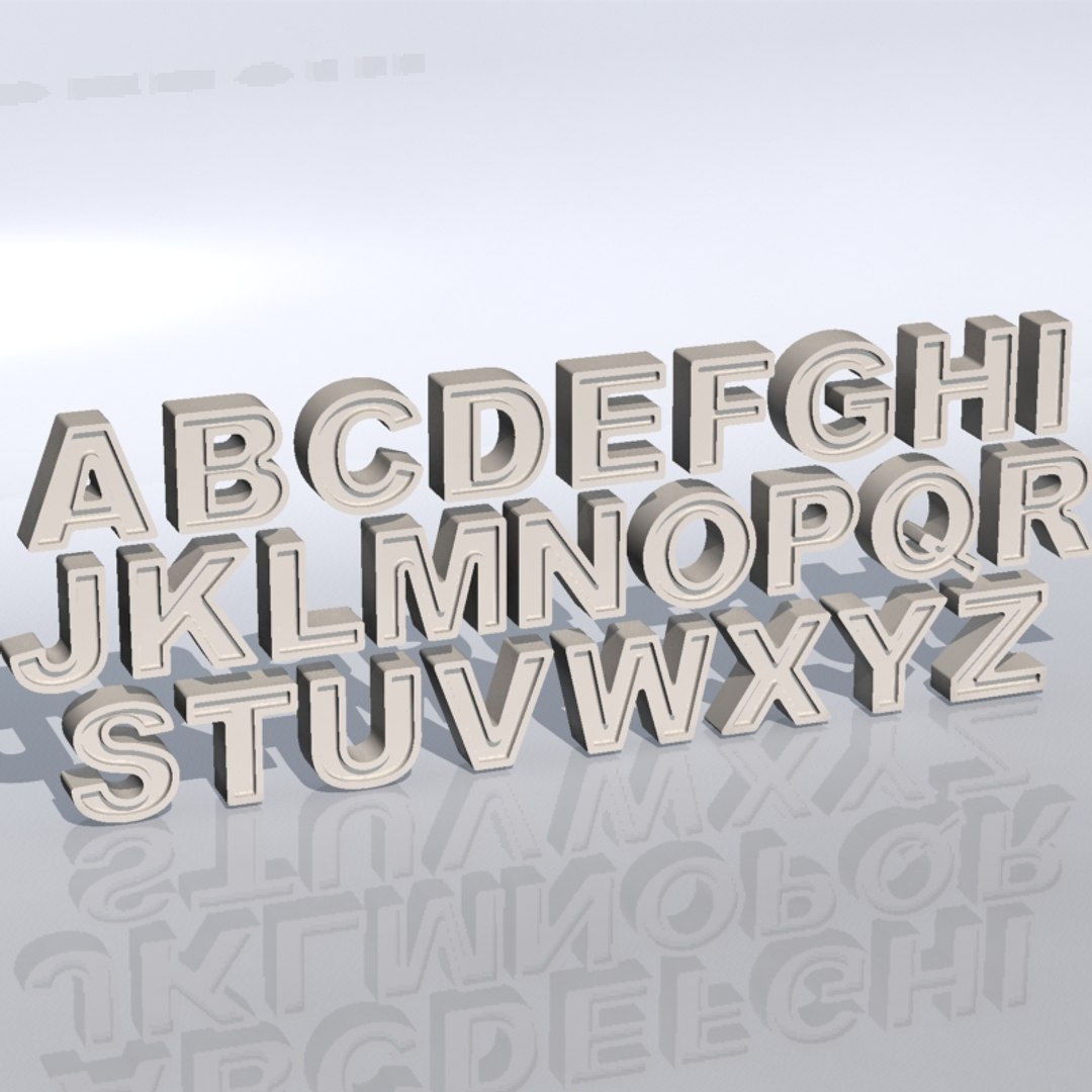 3d Abc Text Model