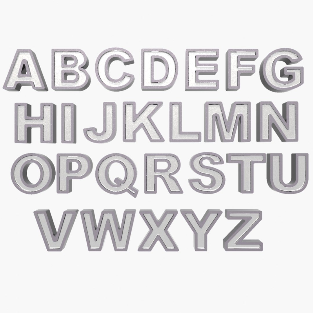 3d Abc Text Model