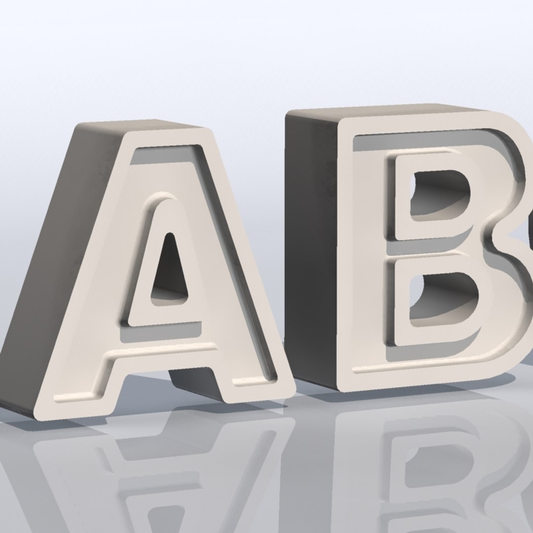 3d Abc Text Model