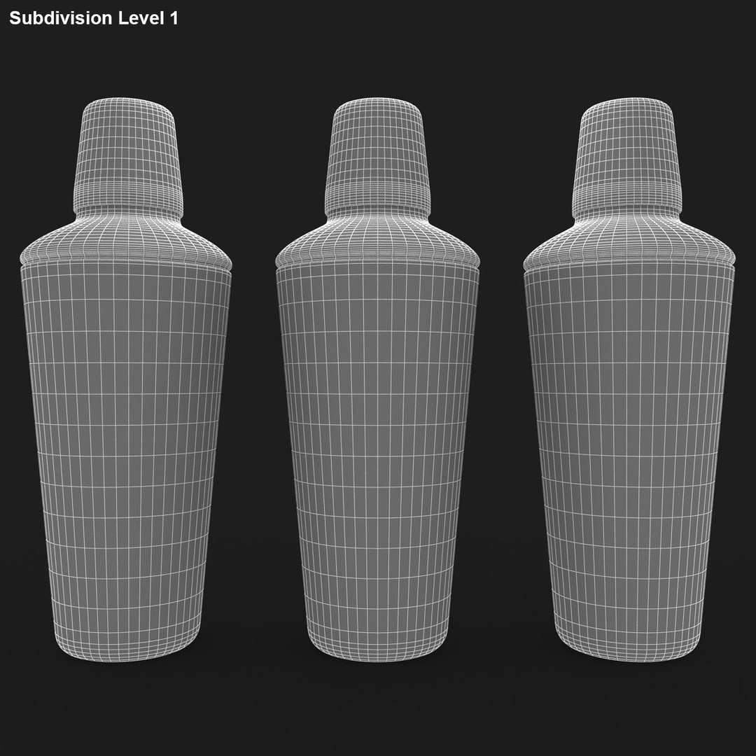 3d model cocktail shaker set