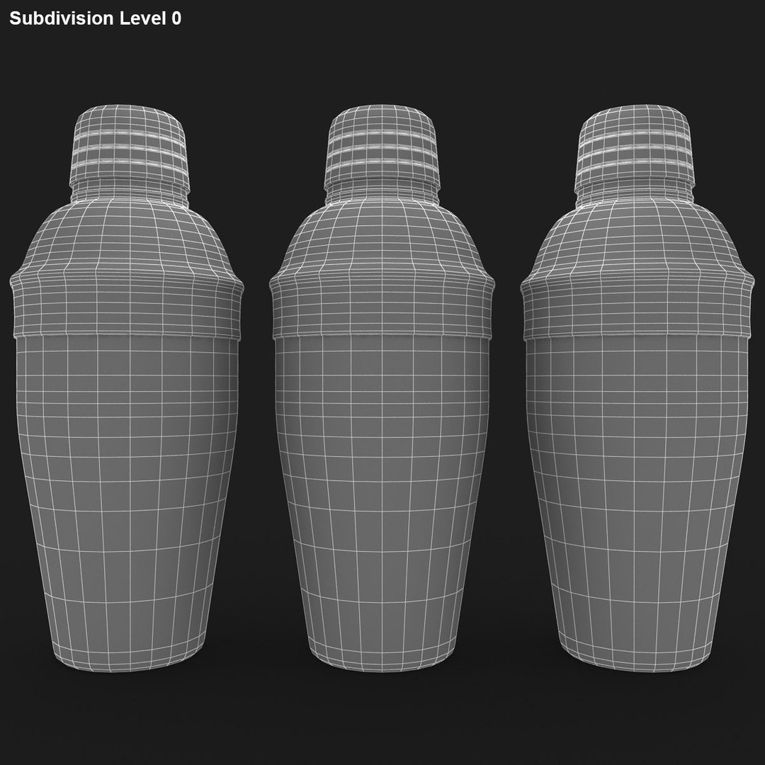 3d model cocktail shaker set