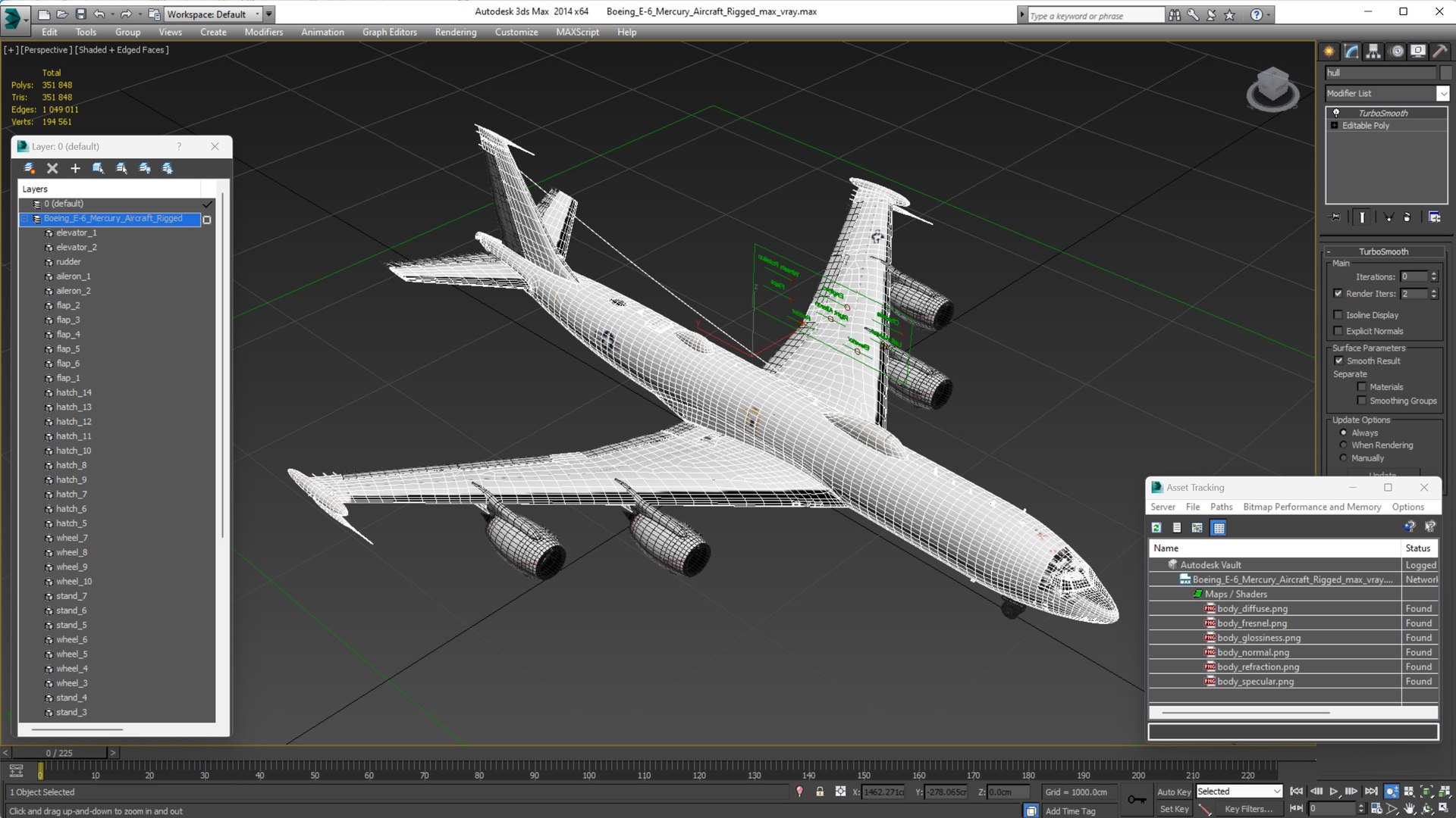 3D Model Boeing E-6 Mercury Aircraft Rigged - TurboSquid 2080788