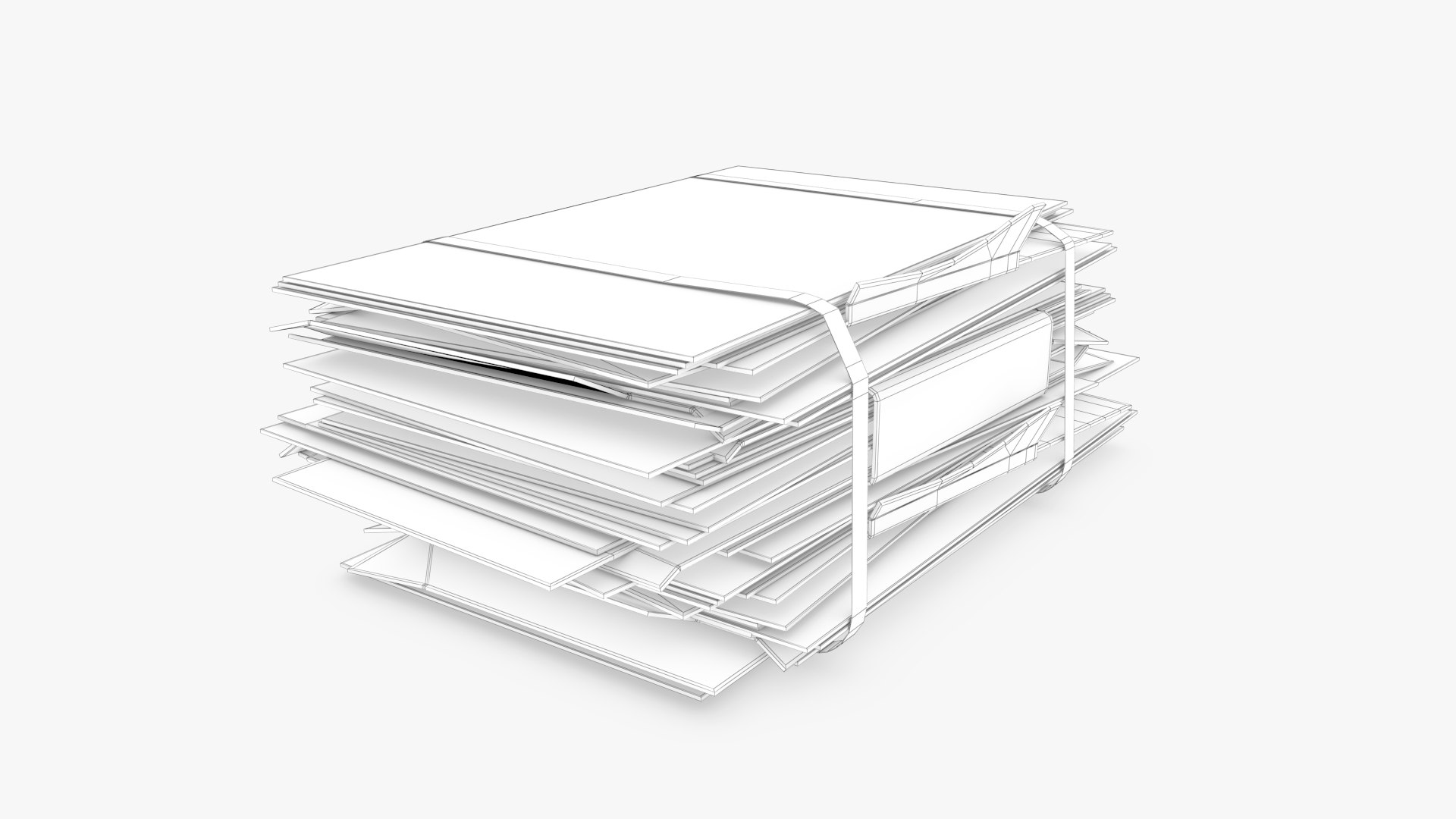 Cardboard Folded Box 3D Model - TurboSquid 2059262